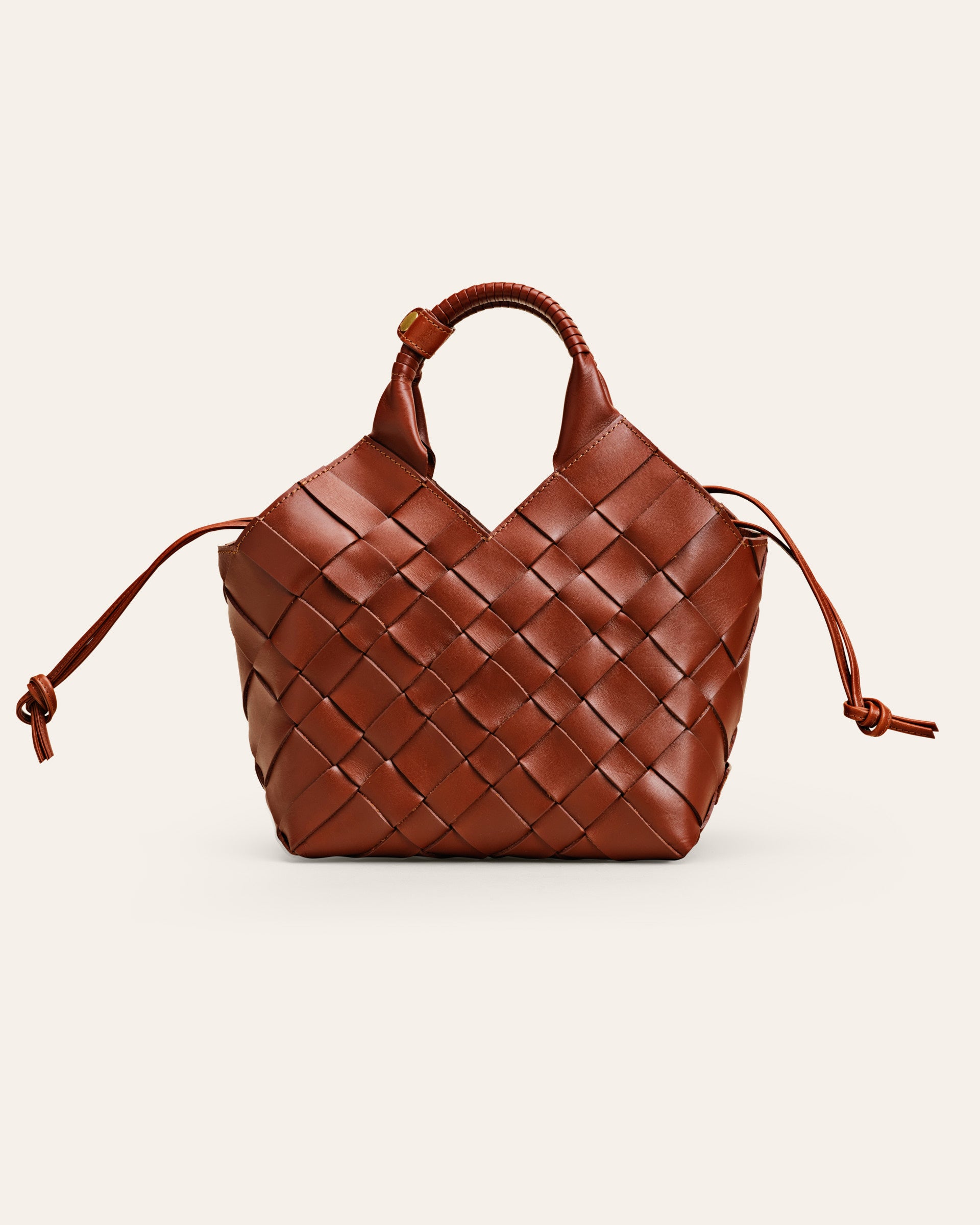 Cala Jade - Misu medium leather shouulder bag - nutmeg brown